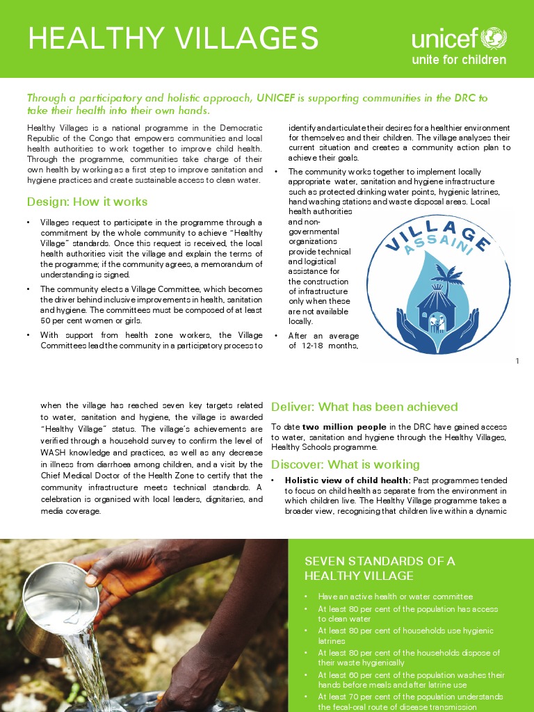 Empowering Healthy Villages in DRC | PDF | Sanitation | Hygiene