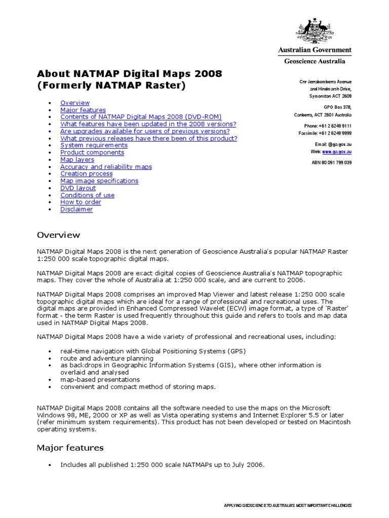 Natmap 2008 | PDF | Map | Data Compression