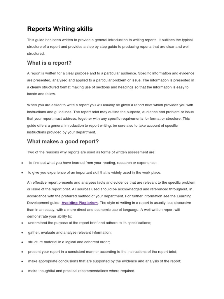 Report Writing Techniques | PDF | Abstract (Summary) | Brief (Law)