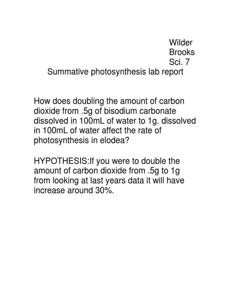 Photosynthesis Rate and CO2 Levels | PDF | Photosynthesis | Carbon Dioxide
