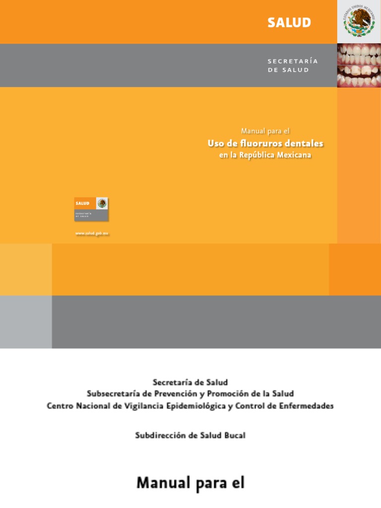 Manual Uso de Fluoruros Dentales | PDF | Diente humano | Flúor