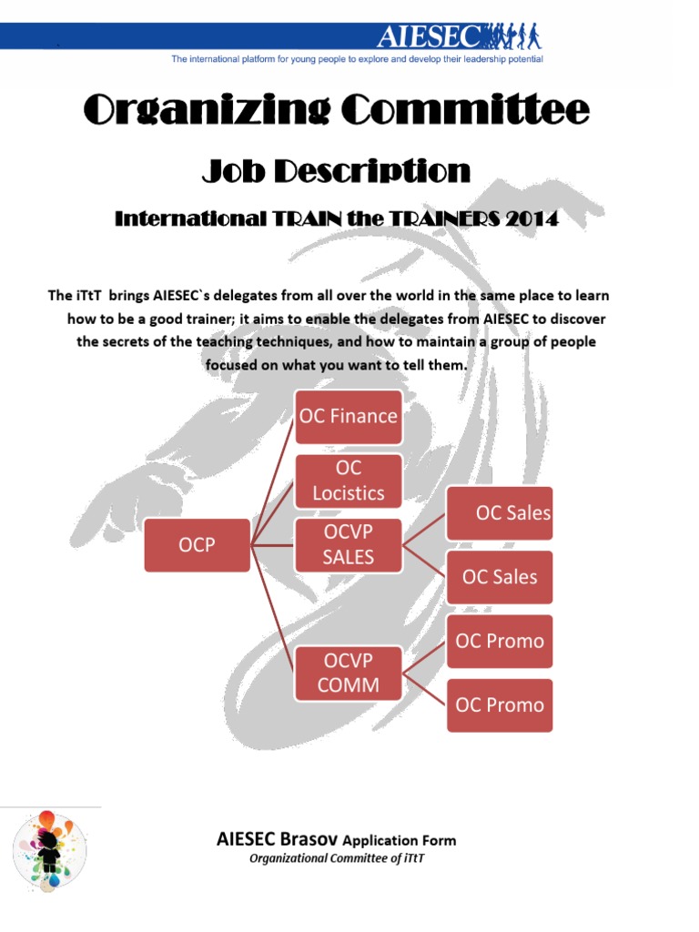Organizing Committee: Job Description | PDF | Promotion (Marketing ...