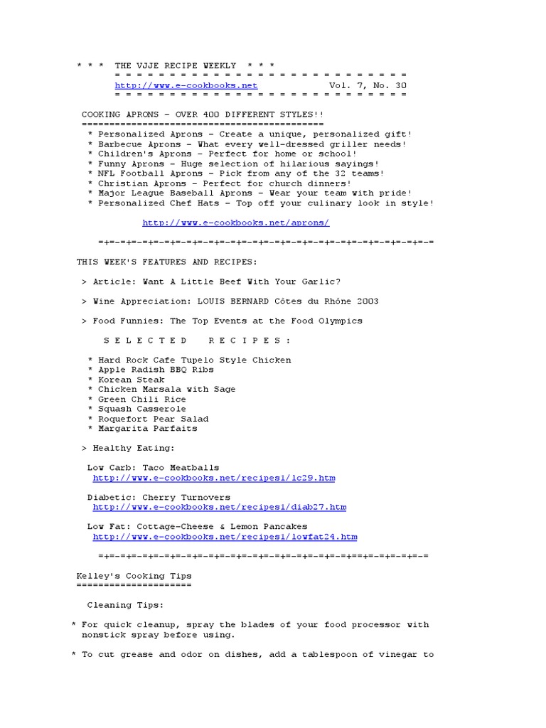 The Vjje Recipe Weekly6 | PDF | Steak | Salad