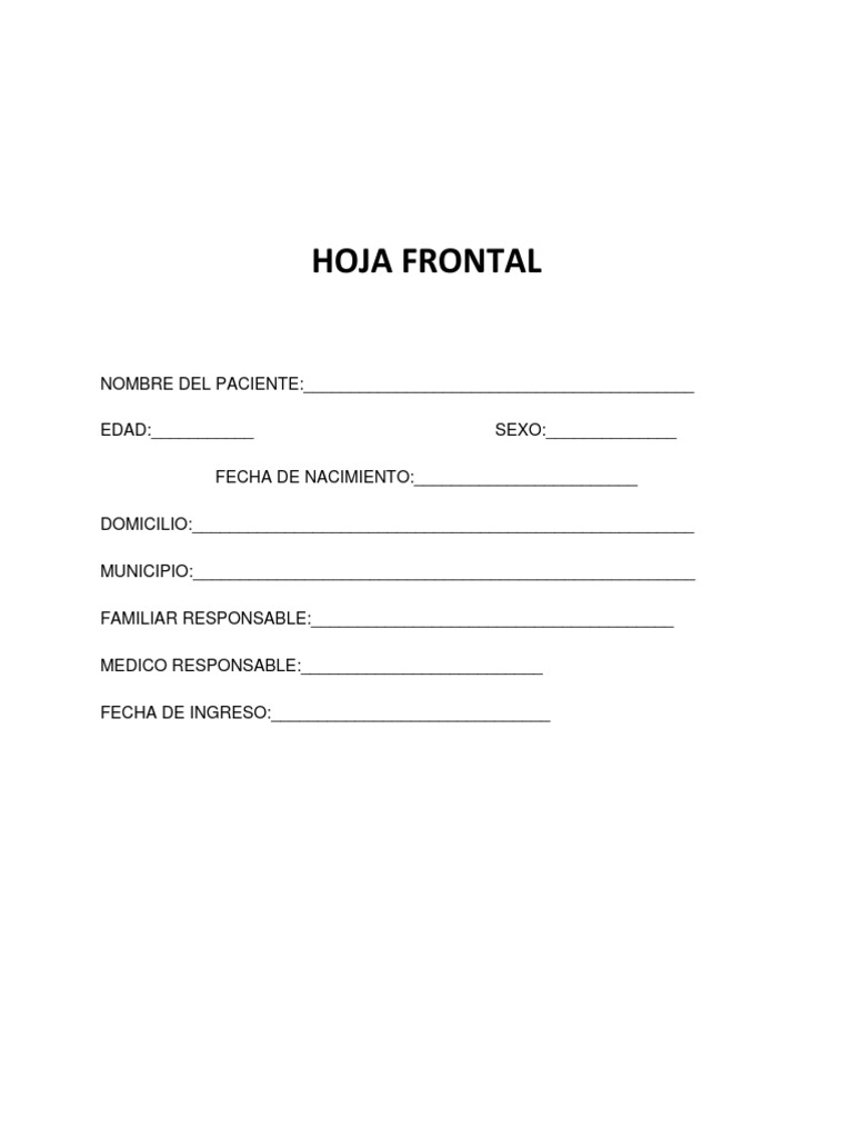 Hoja Frontal | PDF