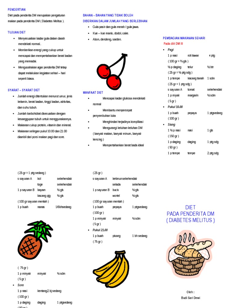 Leaflet Diet DM | PDF