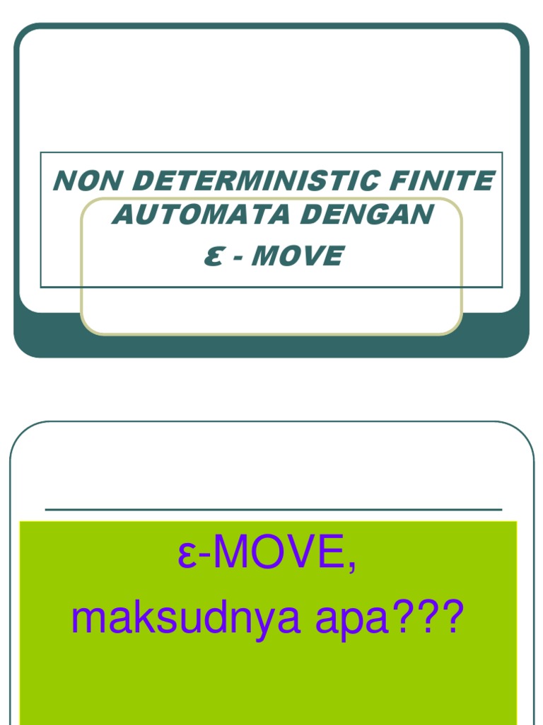 NFA dengan ε-Move: Penjelasan dan Contoh | PDF