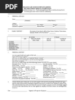 Medical Check Up Form | PDF | Physical Examination | Health Sciences