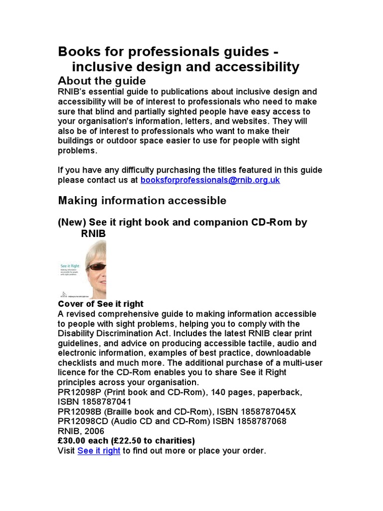 Books For Professionals Guides - Inclusive Design and Accessibility ...