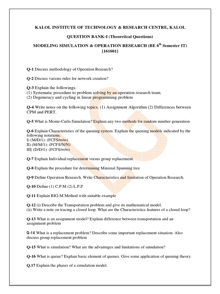 Systematic Procedure To Problem Solving by An Operation Research Team ...