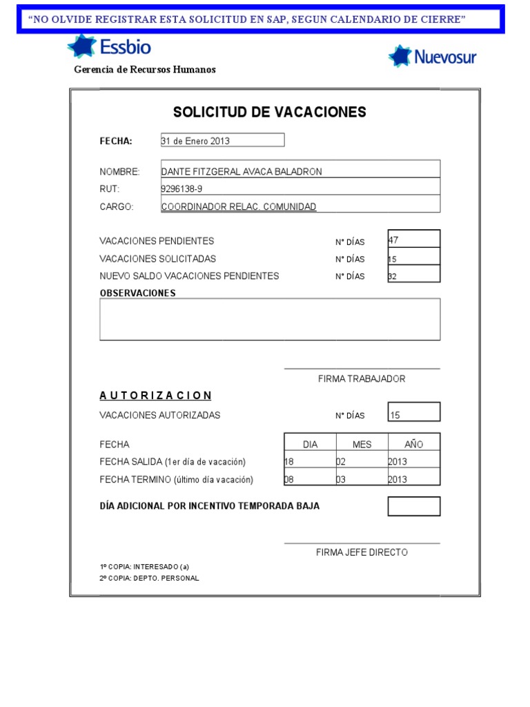 Plantilla De Hoja De Inscripción Para Vacaciones En Word