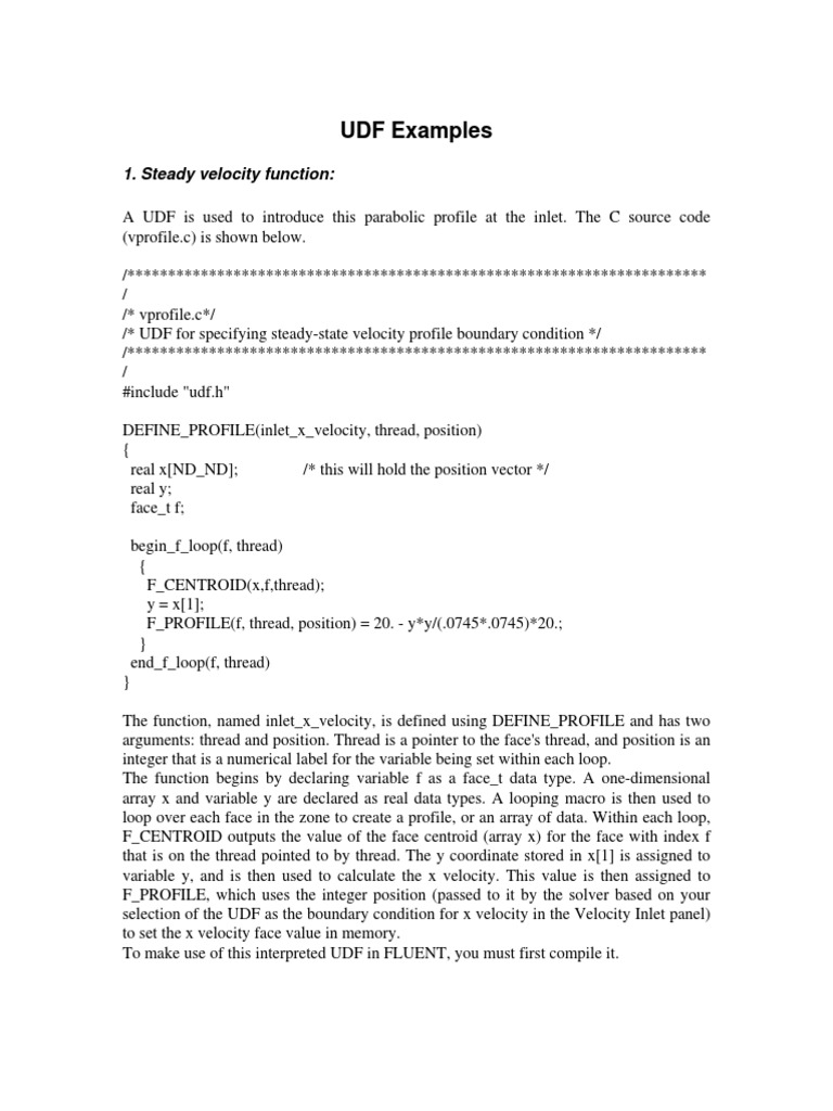 UDF Examples | PDF | Array Data Type | Viscosity