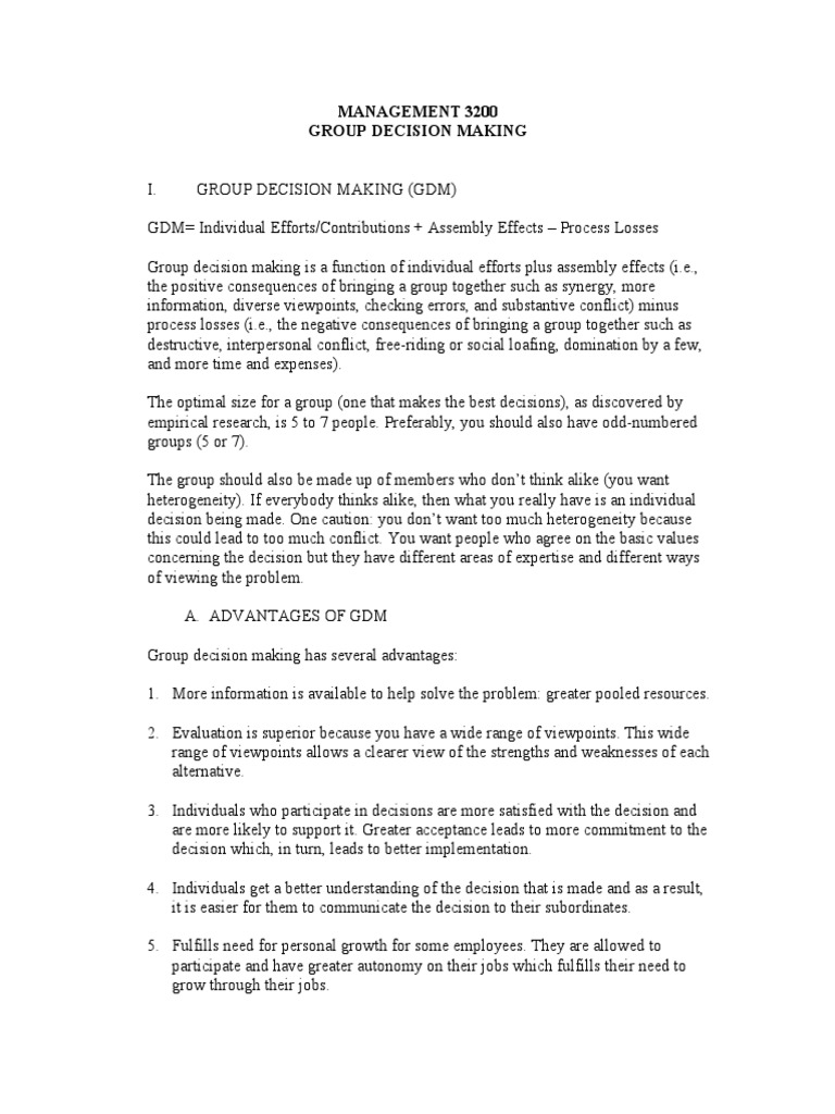 Group Decision Making | PDF