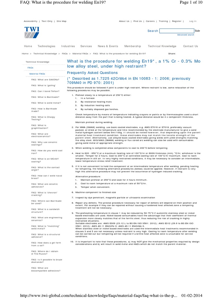 FAQ For 9Cr Materials | PDF | Welding | Construction