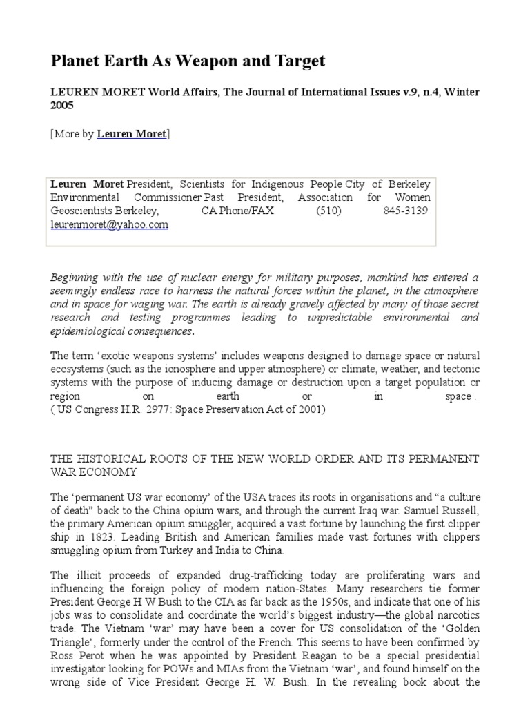 Earth as a Target in Warfare | PDF | Strategic Defense Initiative ...