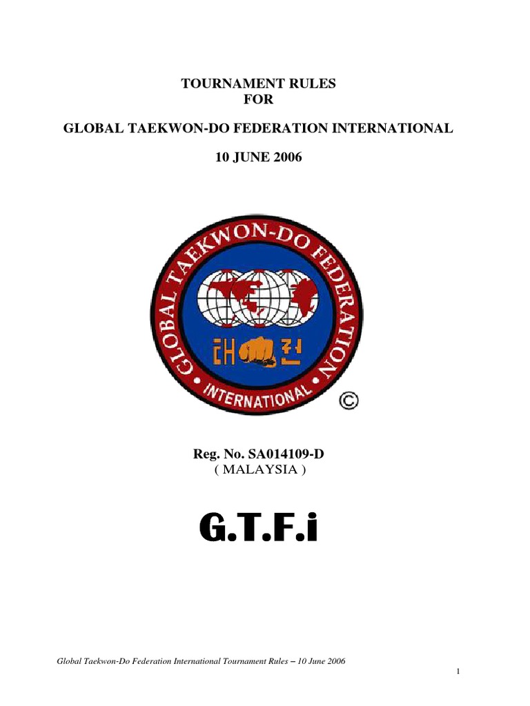GTFI Rules | PDF | Referee | Taekwondo