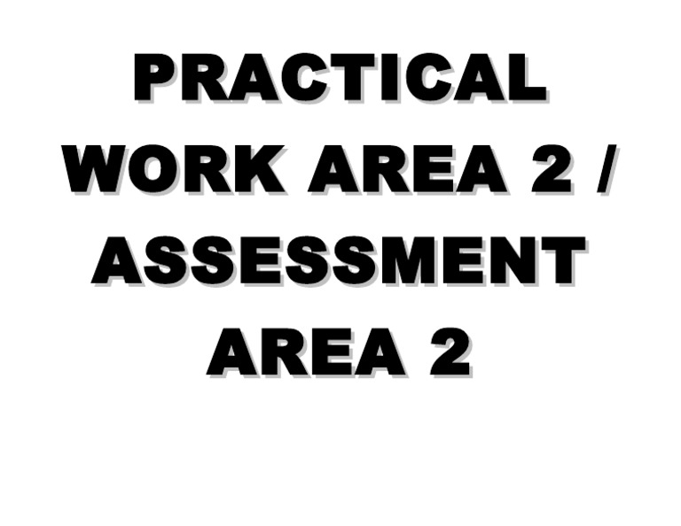 Practical Work Area 2 Assessment Guide | PDF