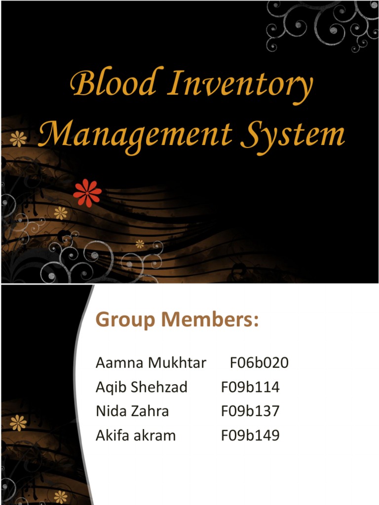Blood Inventory Management System | PDF