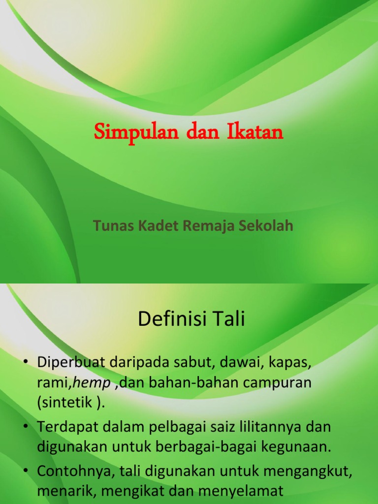 10 Jenis Simpulan Dan Ikatan | PDF