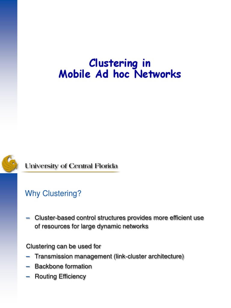 Clustering In Mobile Ad Hoc Networks Pdf Wireless Ad Hoc Network Computer Network