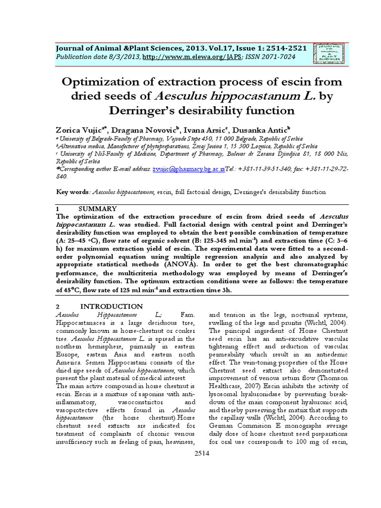 Derringer's Desirability Function | PDF | Analysis Of Variance | Regression Analysis