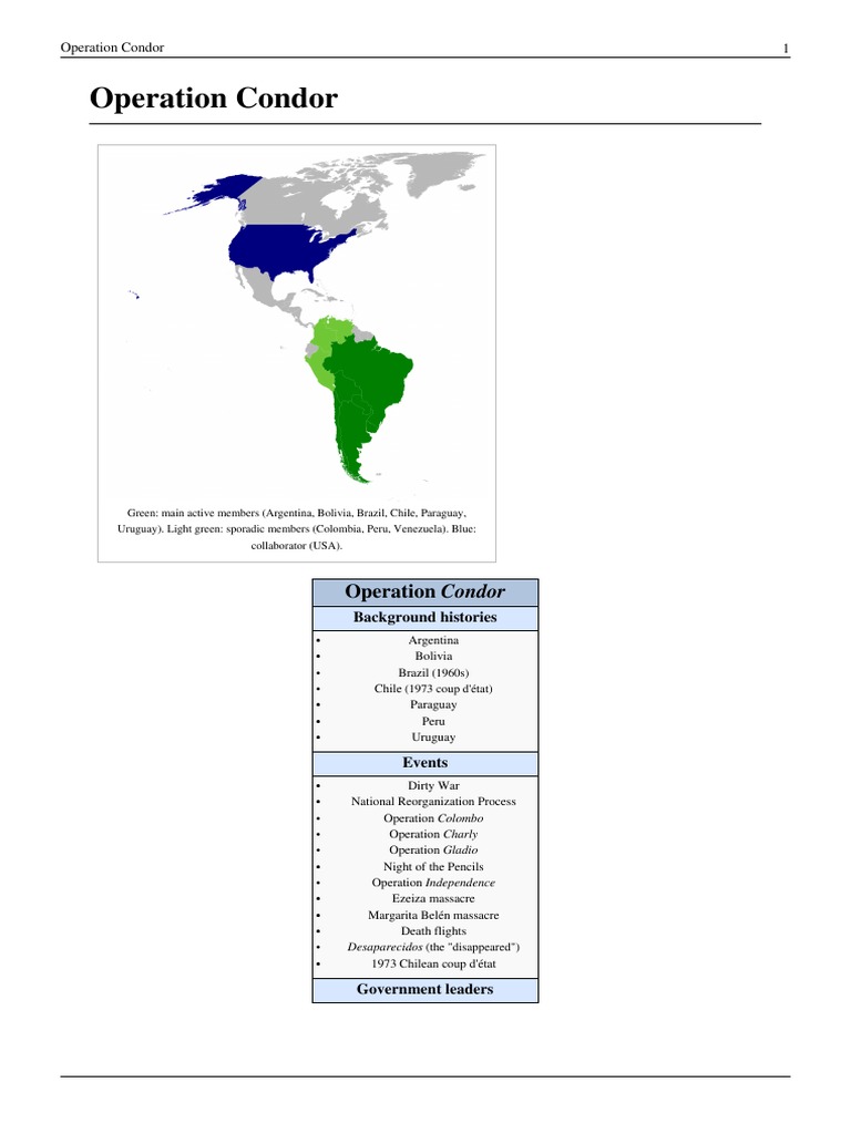 Operation Condor | Dirty Wars | Crimes