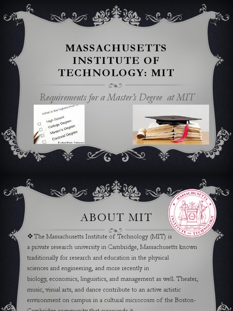 MIT Master's Degree Requirements | PDF | Technology & Engineering