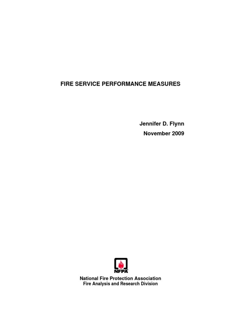 Fire Service Performance Measures - 2003 PDF | PDF | Firefighter ...