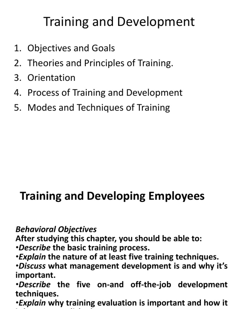 Training and Development Process | PDF