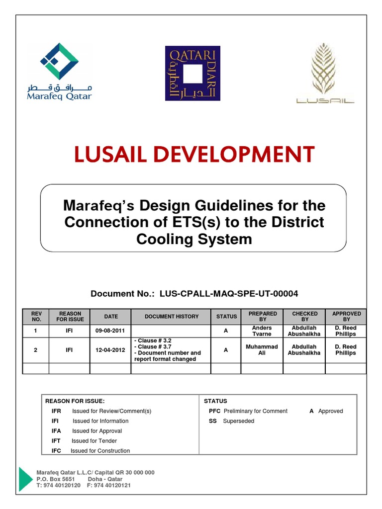 ETS Design Guidelines - Lusai, Qatar | PDF | Valve | Heat Exchanger