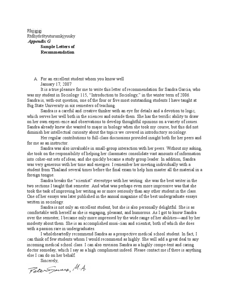 Sample Letters of Recommendation | PDF | Sports