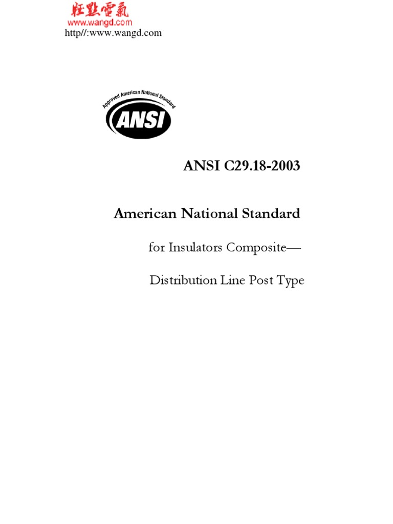 Ansi C29.18 | PDF | Electric Arc | Insulator (Electricity)