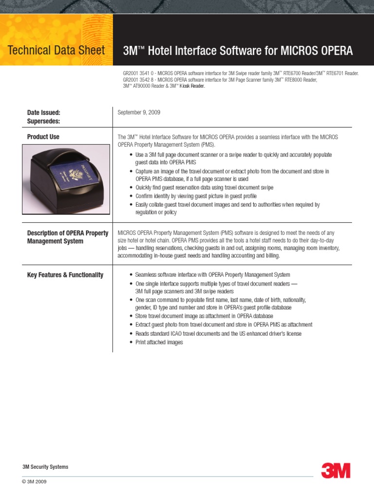 Micros Opera Tds | Image Scanner | Windows Xp