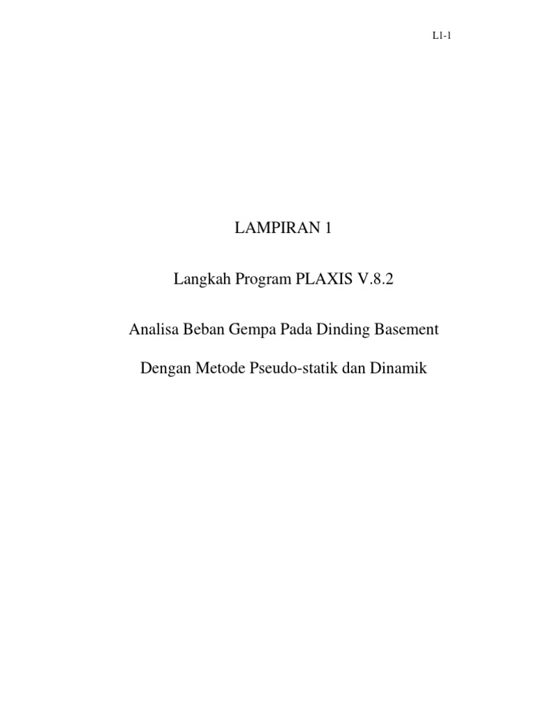 Langkah Plaxis PDF | PDF