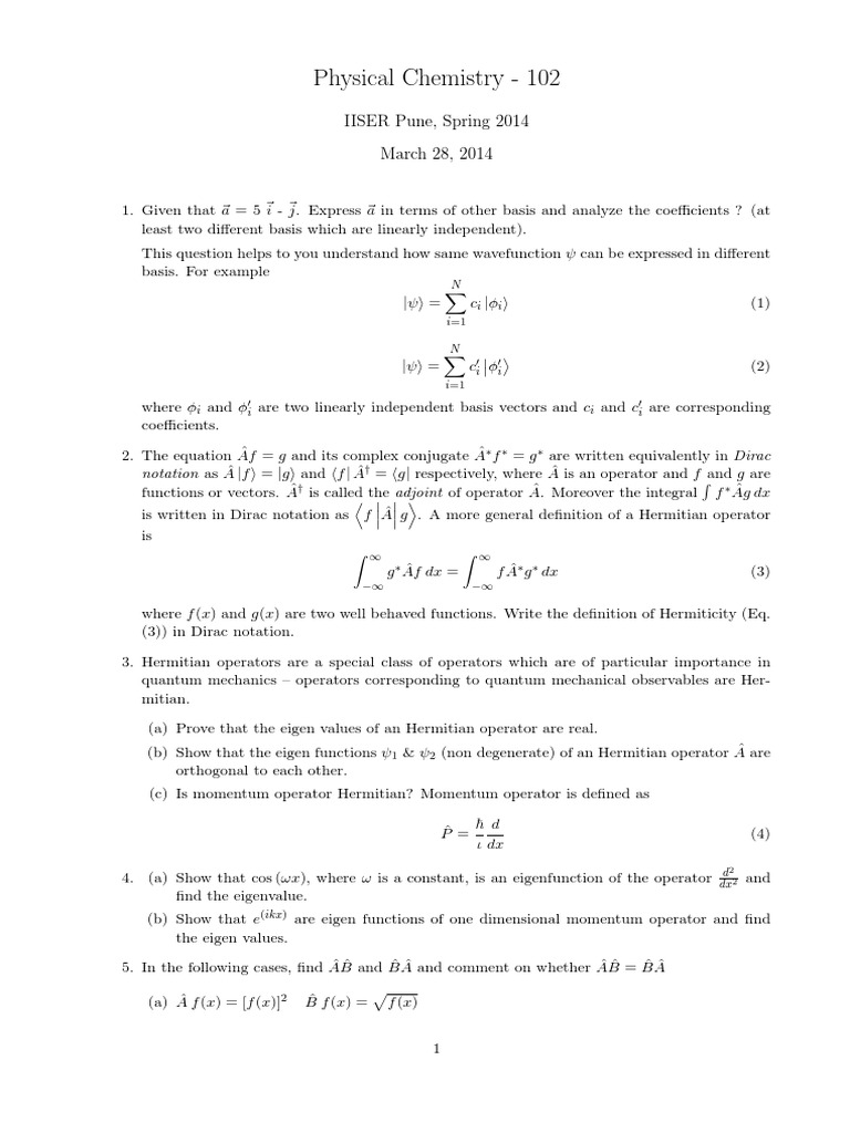 Understanding Quantum Mechanics Through Linear Algebra and Operator ...