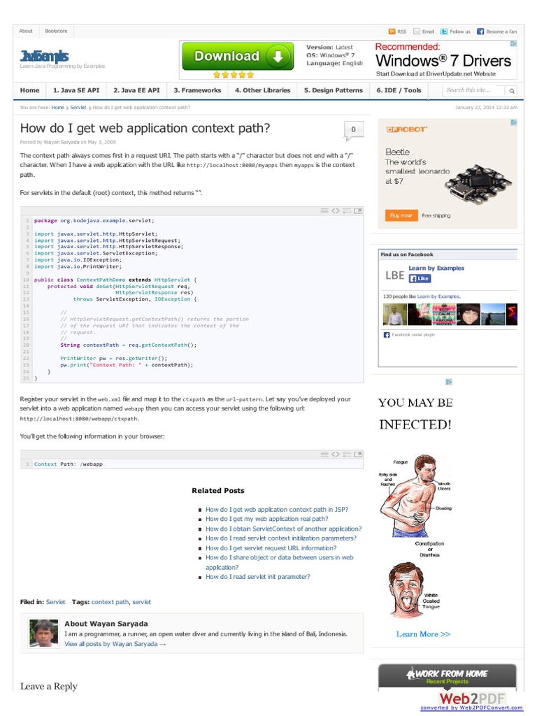 How Do I Get Web Application Context Path Pdf Java Servlet 4345