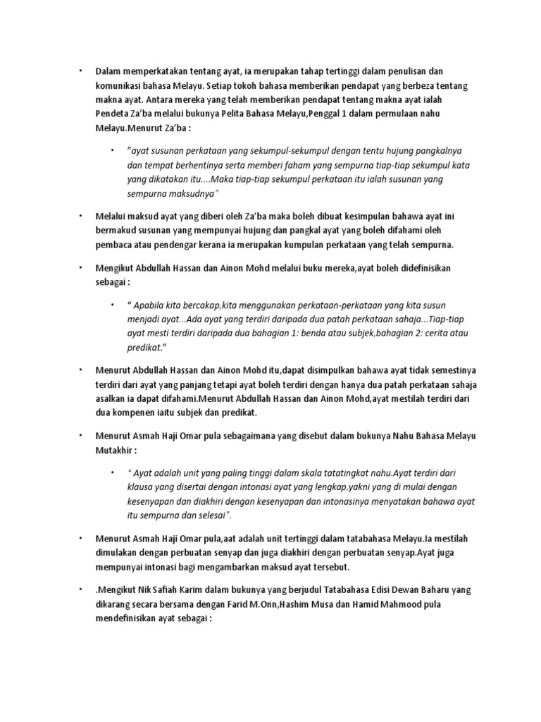 Definisi Ayat | PDF