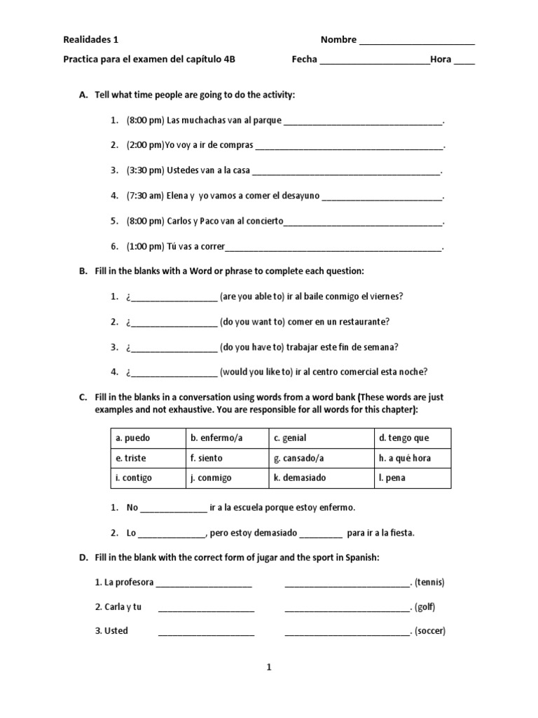 Capitulo 4B Study Guide | Semántica | Comunicación