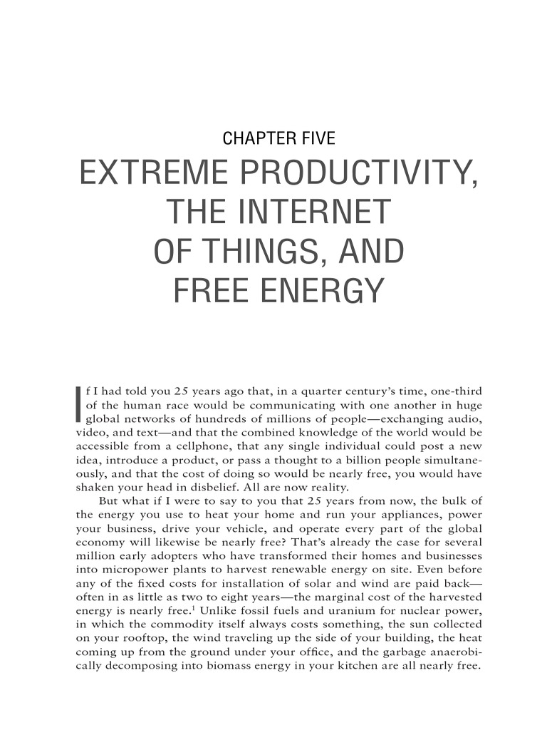 Zero Marginal Cost Society Excerpt | PDF | Capitalism | Economic Growth