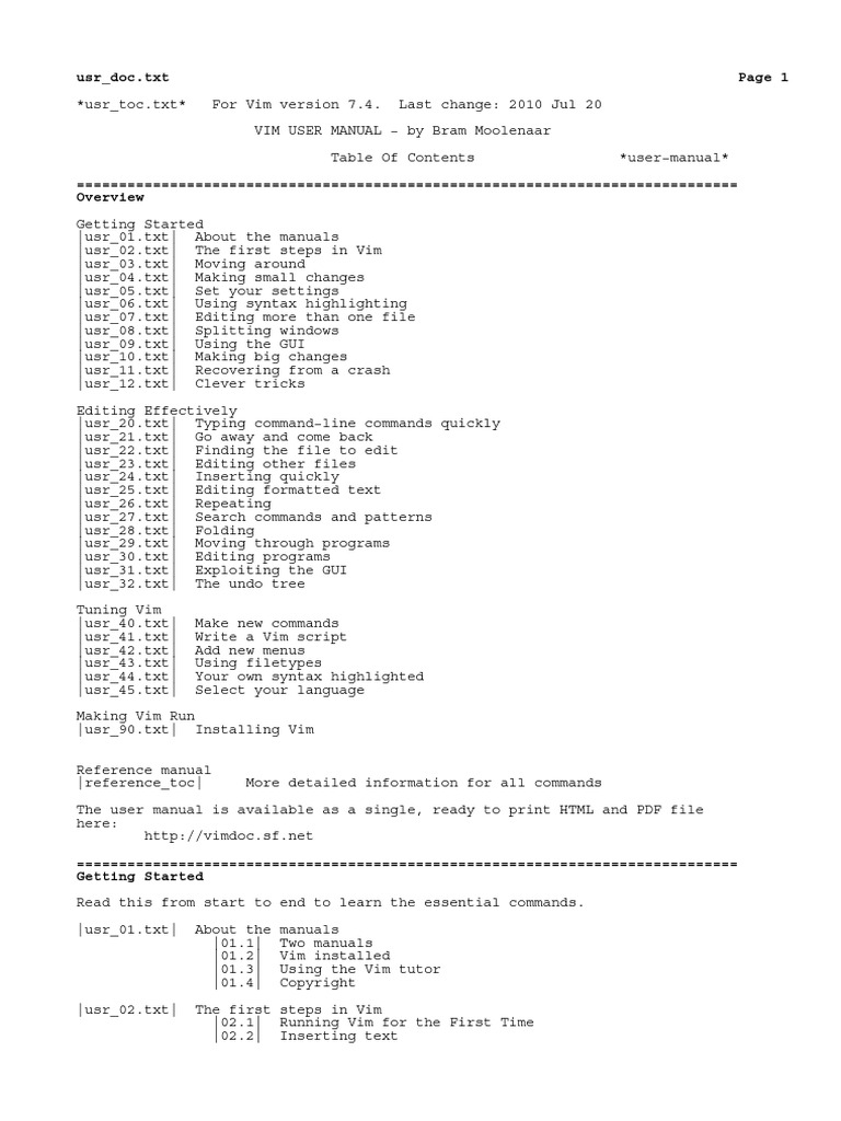 Vim | PDF | Command Line Interface | Text File