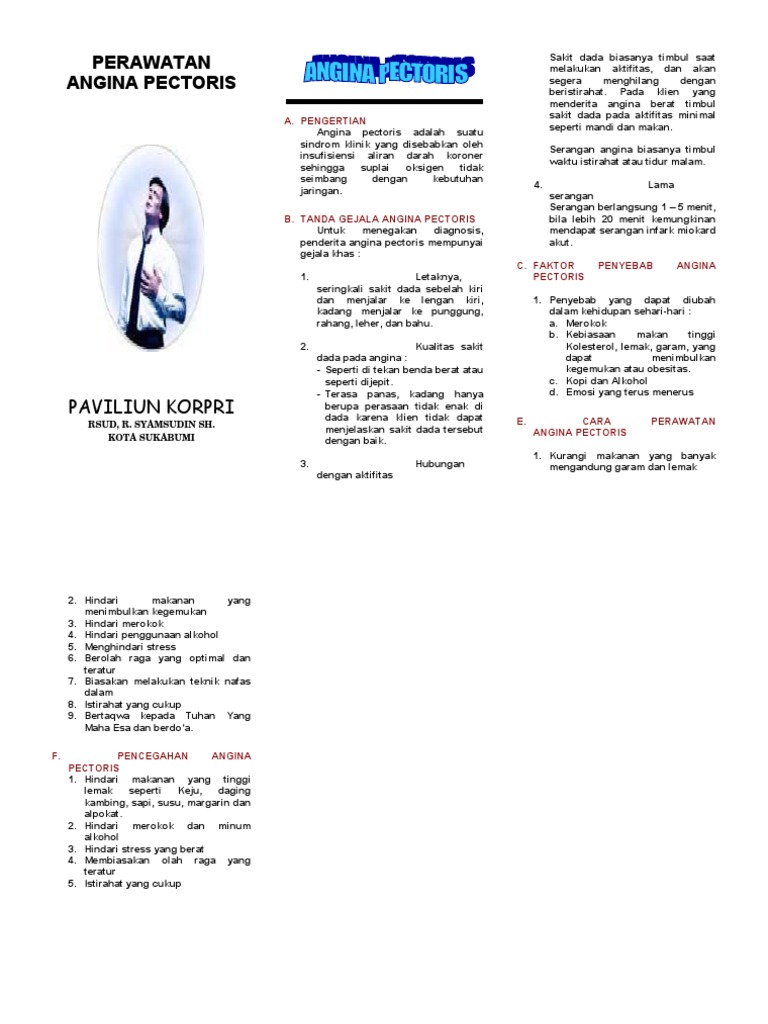 Leaflet Angina Pectoris | PDF