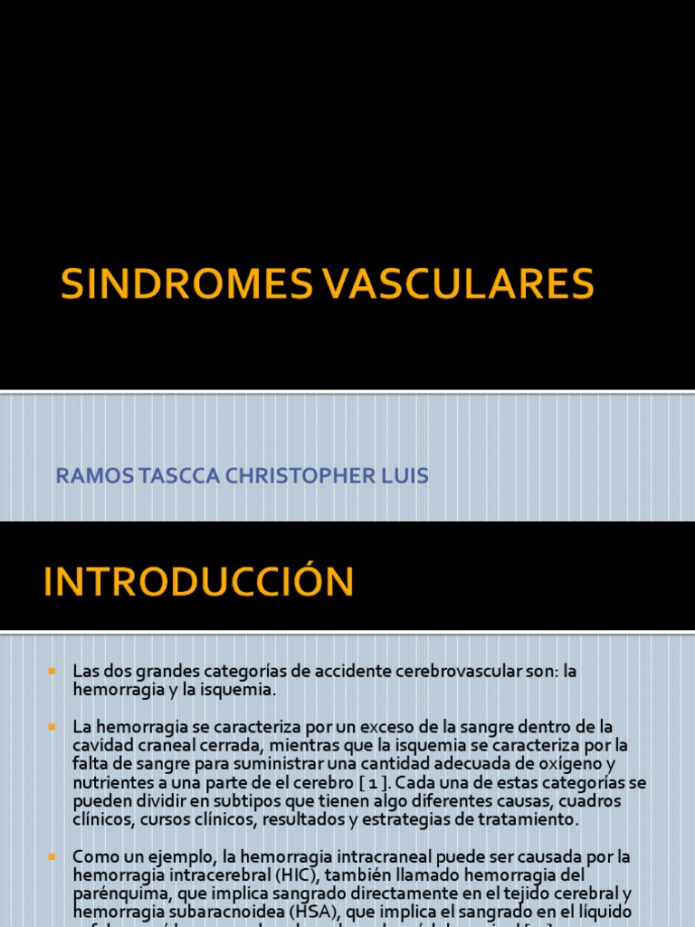 Sindromes Vasculares | PDF | Carrera | Especialidades Medicas