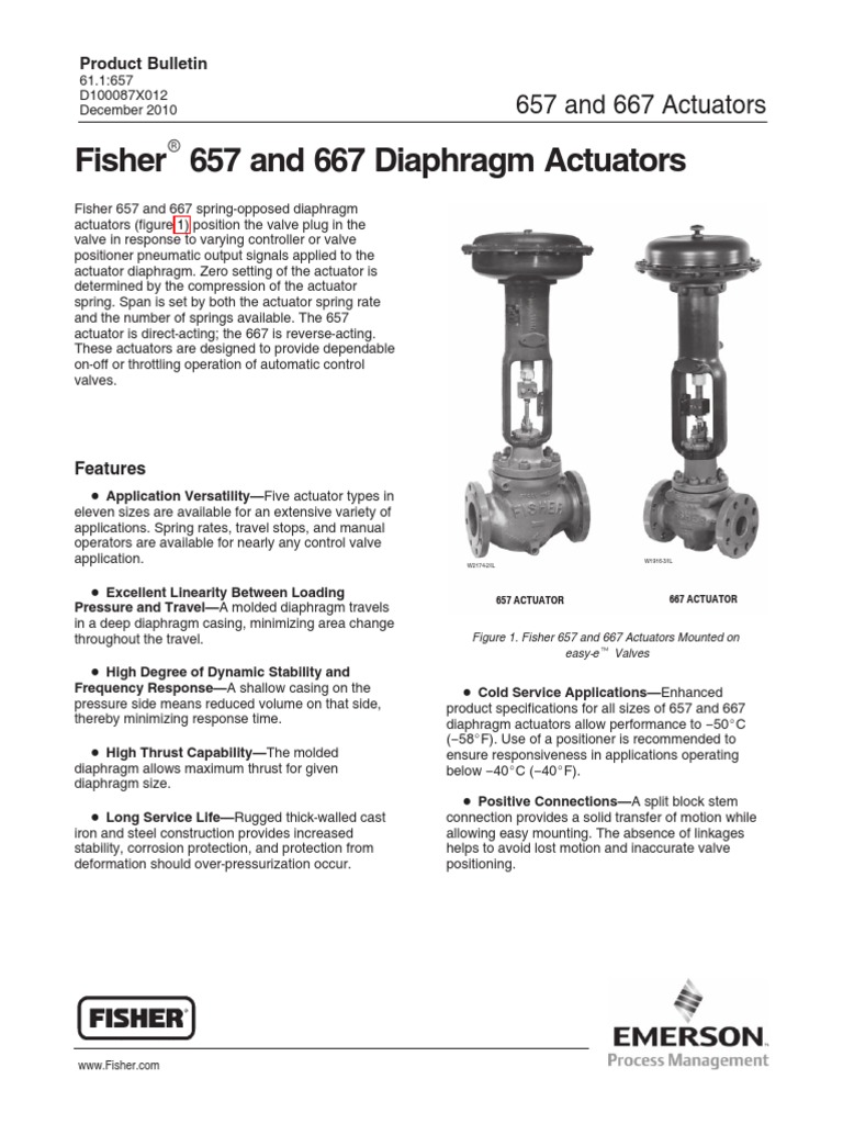 Fisher 657 and 667 Diaphragm Actuators | PDF