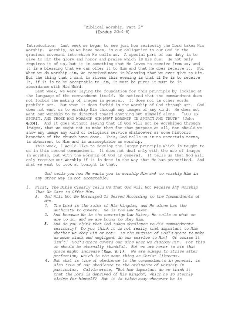 Biblical Worship, Part 2 | PDF | Aaron | Religious Behaviour And Experience