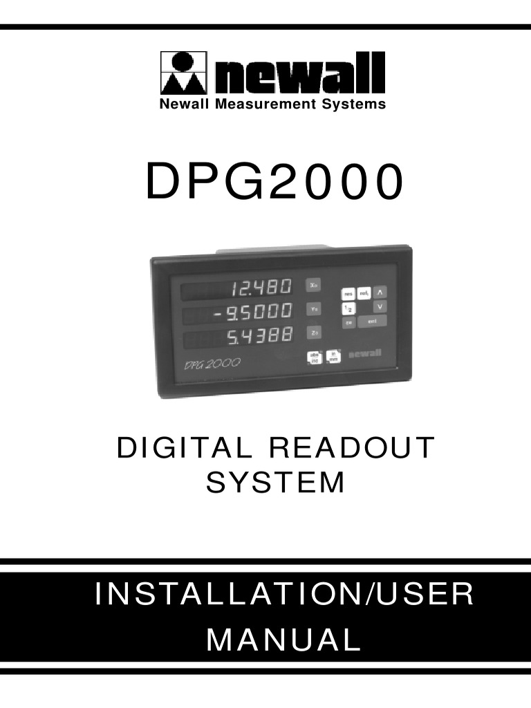 Digital Readout System: Installation/User Manual | PDF | Ac Power Plugs ...