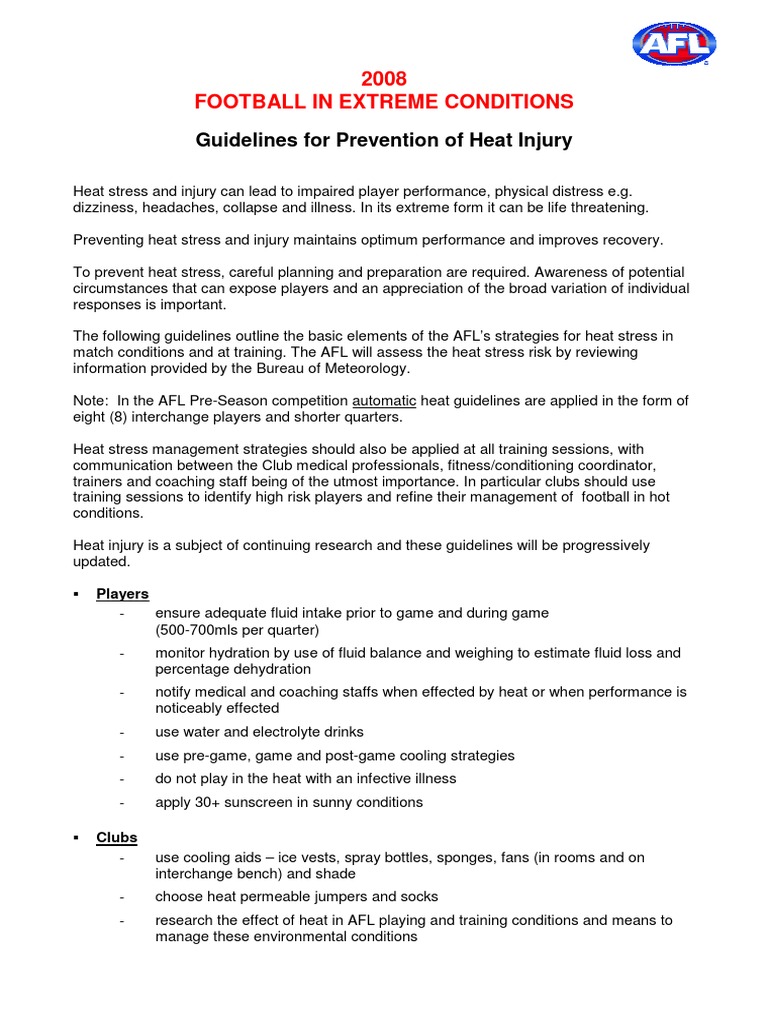 Heat Policy | PDF | Hyperthermia | Dehydration