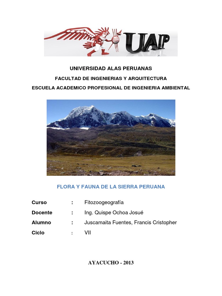 Flora y Fauna de la Sierra Peruana | PDF | Biodiversidad | Perú