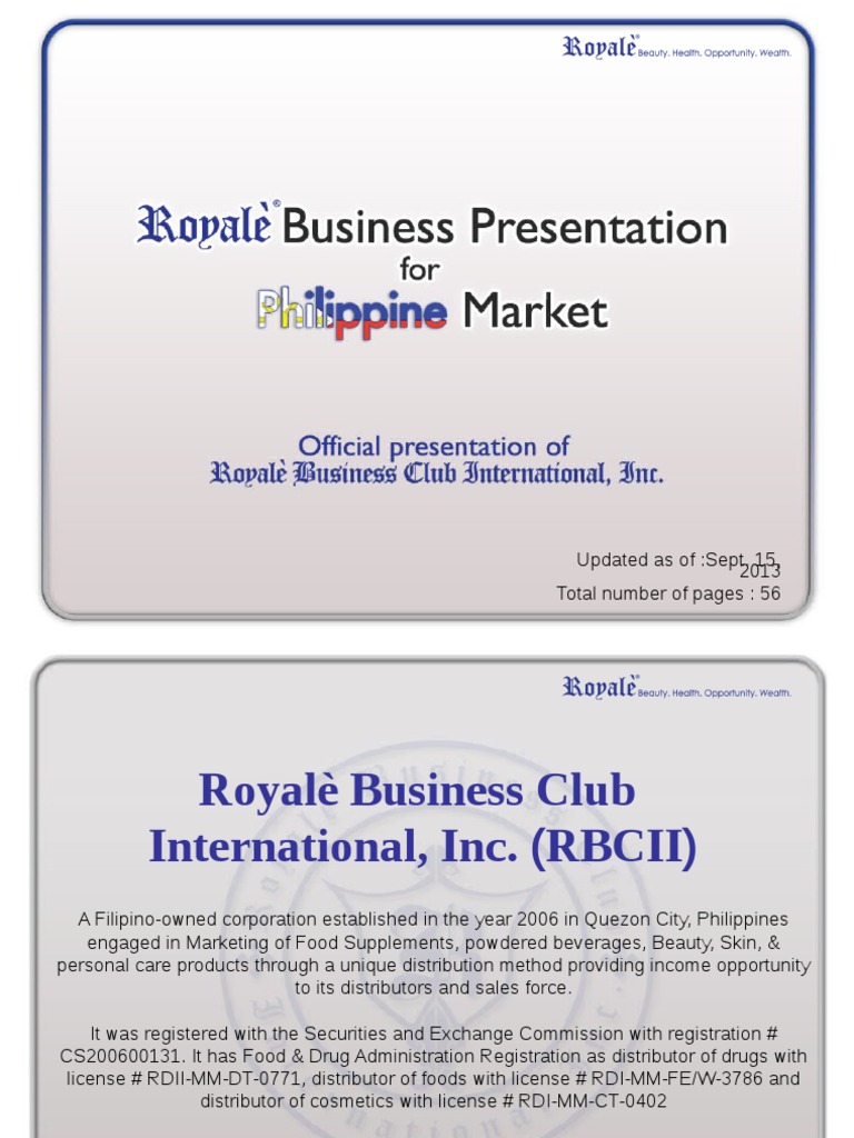 Royale Business Club Presentation | PDF | Business