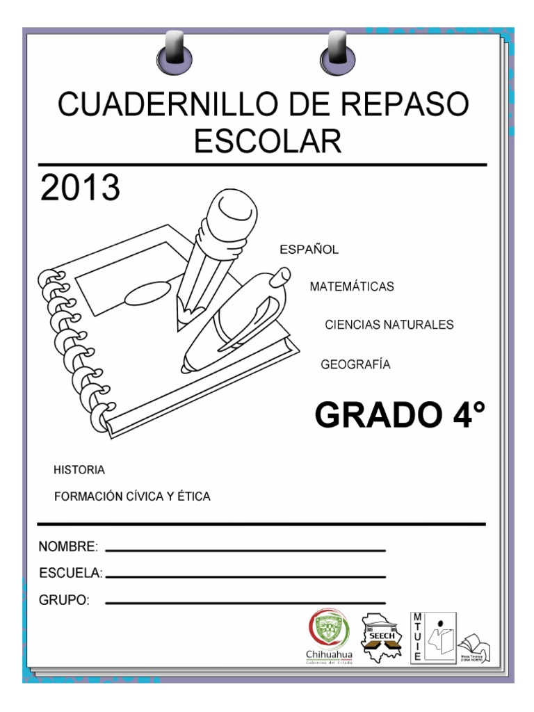 Cuaderno de Repaso de 4to grado