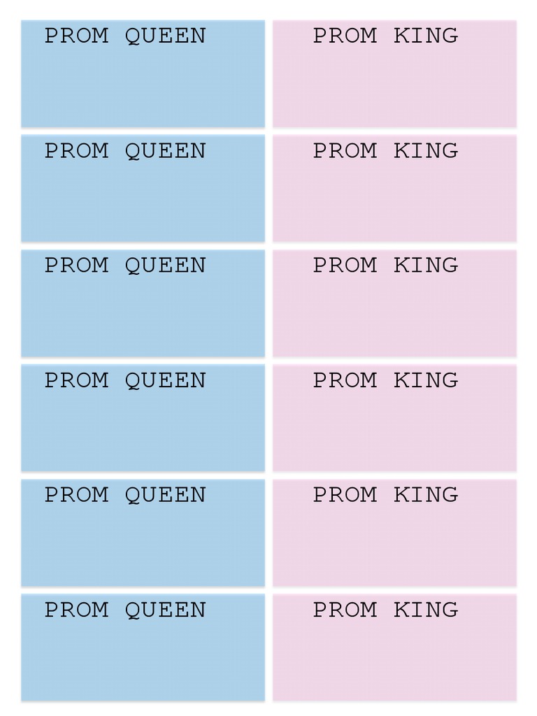 Prom Voting Slips | PDF