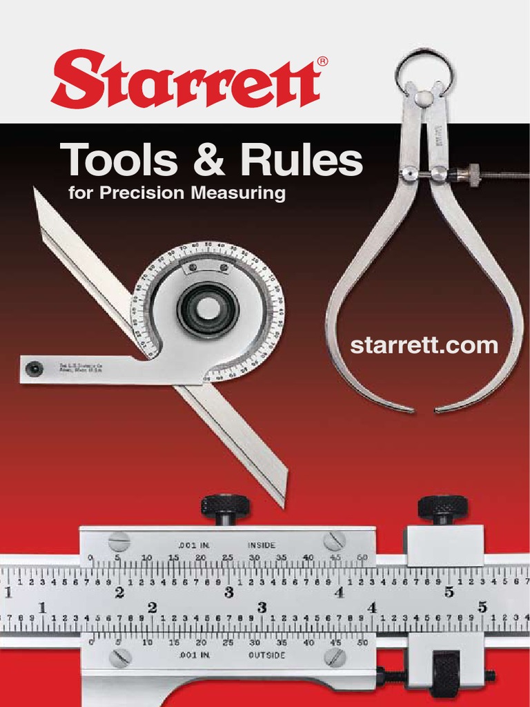Starrett - Tools N Rules | PDF | Metre | Scientific Observation